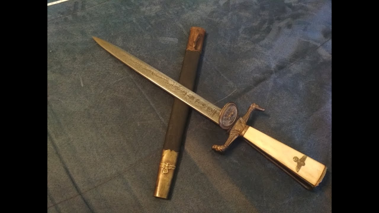 GERMAN NAZI HUNTING DAGGER marked PUMA - YouTube