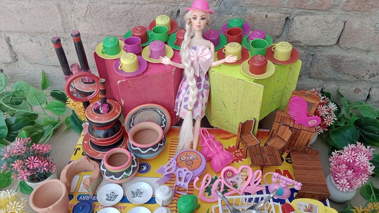 pushpa barbie doll cartoon part 34/tinki minki new setting kitchen ...