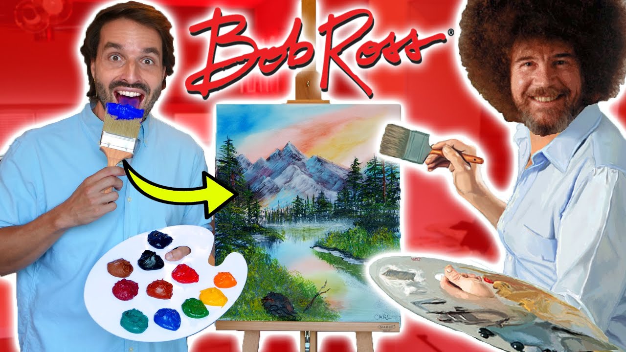 J’essaie de suivre un TUTORIEL DE BOB ROSS en utilisant du GLAÇAGE ...