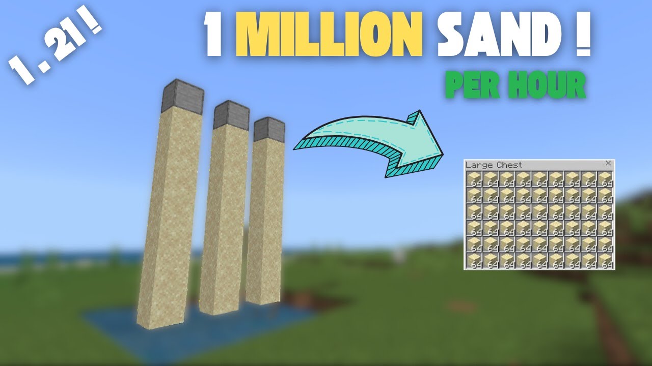 Infinite Sand Farm in Minecraft Bedrock 1.21! (Easy & Efficient) - YouTube