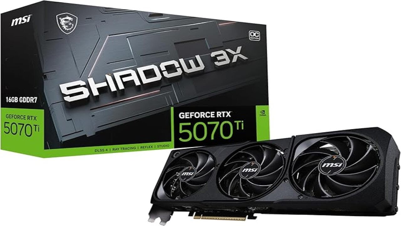 MSI GeForce RTX 5070 Ti 16G SHADOW 3X OC - YouTube