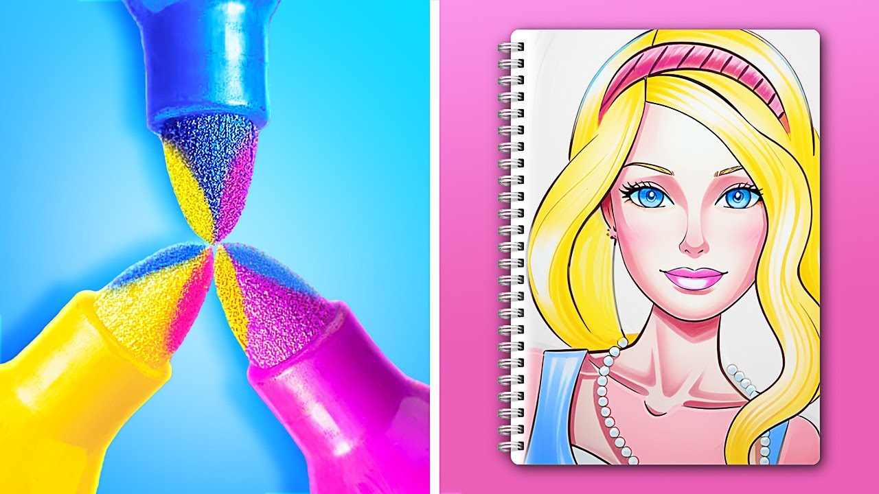 ¡BARBIE & KEN BATALLA DE ARTE | Rico VS Pobre Alumno Ideas Creativas de ...