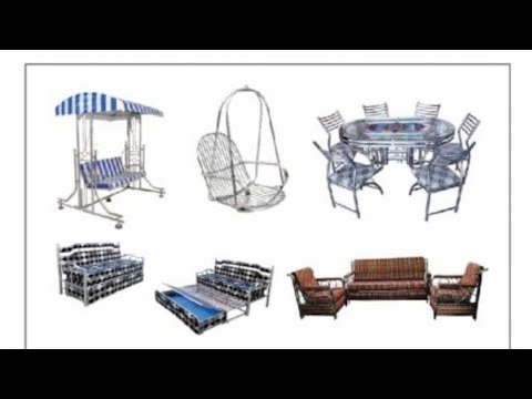 stainless steel jula bed sofa with aluminium grilles // स्टेनलेस स्टील ...