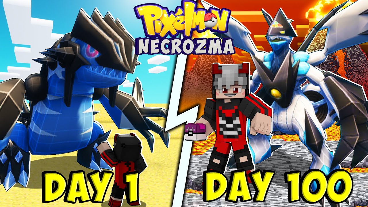 2 CÁ Tóm Tắt 100 Ngày Phần 2 Pixelmon Necrozma Trong Minecraft Bộ Ba ...