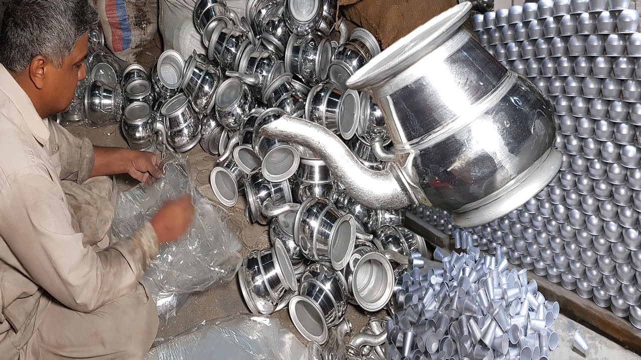 Aluminum Utensil POT Making || Lota Factory - YouTube