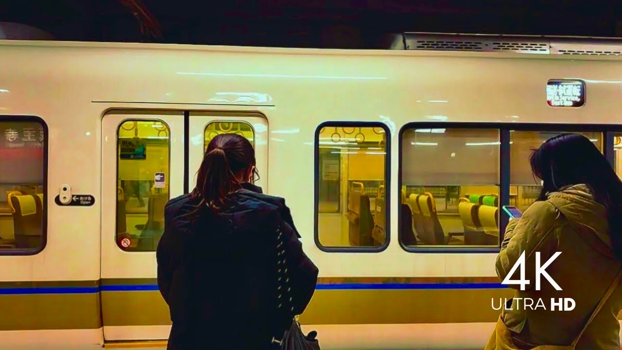 JR Osaka Loop Line: Complete Night Circuit | Osaka Station Start (4K ...