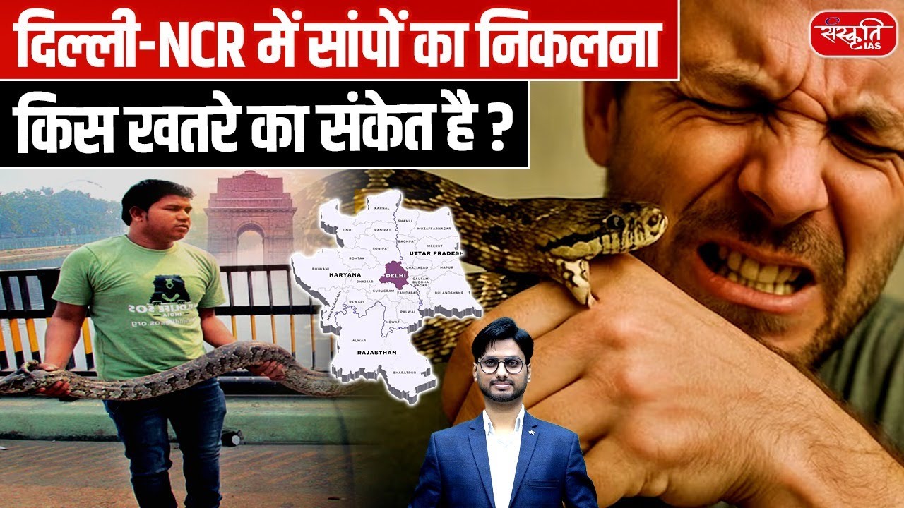 Snake Panic in Delhi-NCR | Why Snake Cases Rise in Monsoon? | Explained by Sanskriti IAS - YouTube