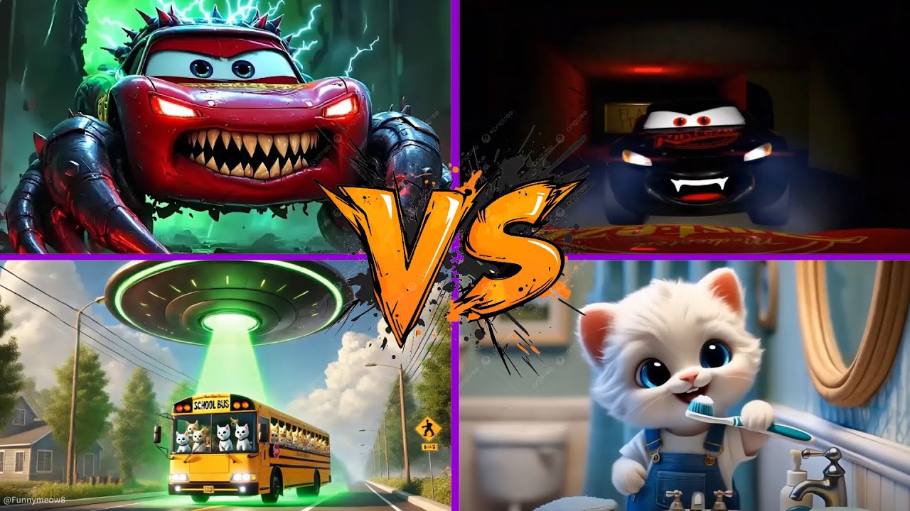 MCQUEEN MONSTER 🆚 MCQUEEN VAMPIRE 🆚 MONSTER BUS ALIEN 🆚 MONSTER BUS ...