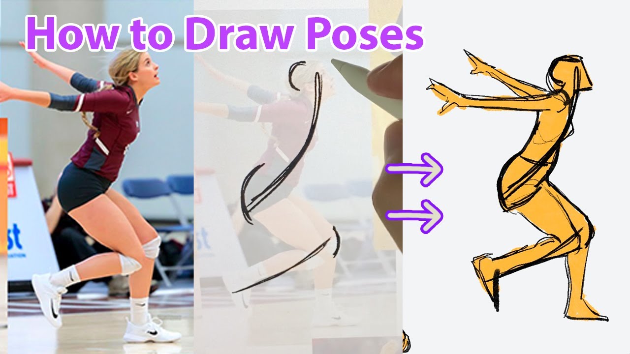 How to draw gestures / Practice with me :) 11 Figures Full video! - YouTube