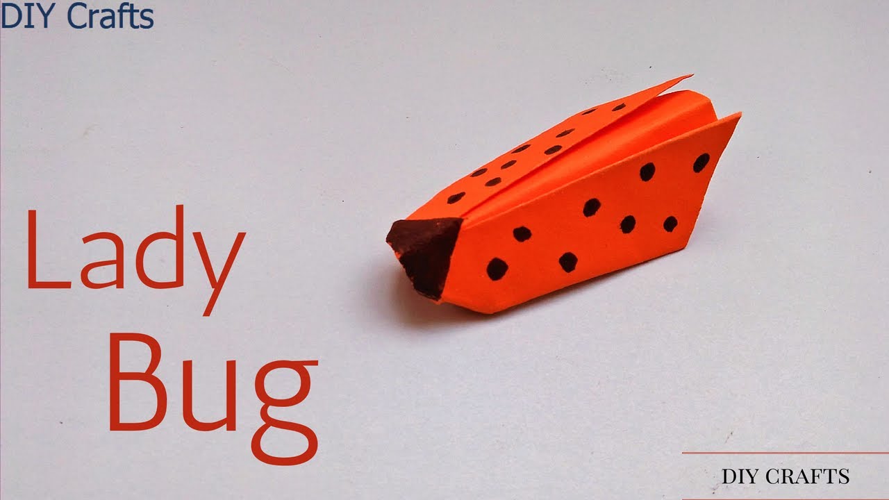 How to Make A Cute paper Lady Bug - Origami Lady Bug Tutorial - Paper ...