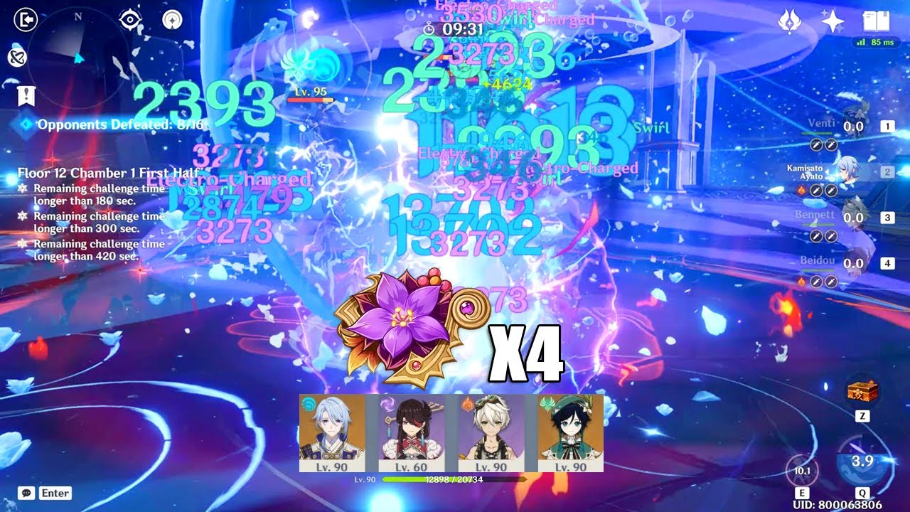 Ayato Fury Mode Showcase - Thundering 4 Set & Beidou Unlimited ...