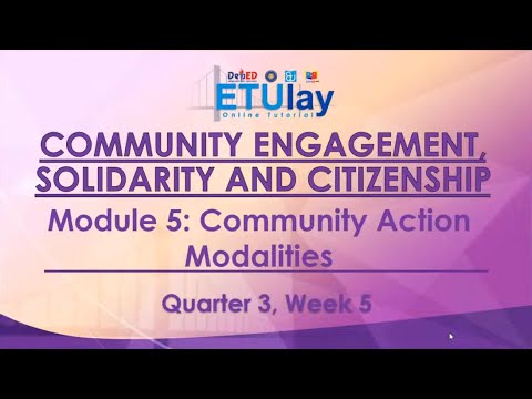 Community Action Modalities || Community Engagement, Solidarity, and ...
