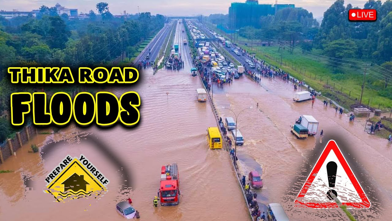 THIKA ROAD SUPERHIGHWAY FLOODS FOLLOWING HEAVY DOWNPOUR!!! - YouTube