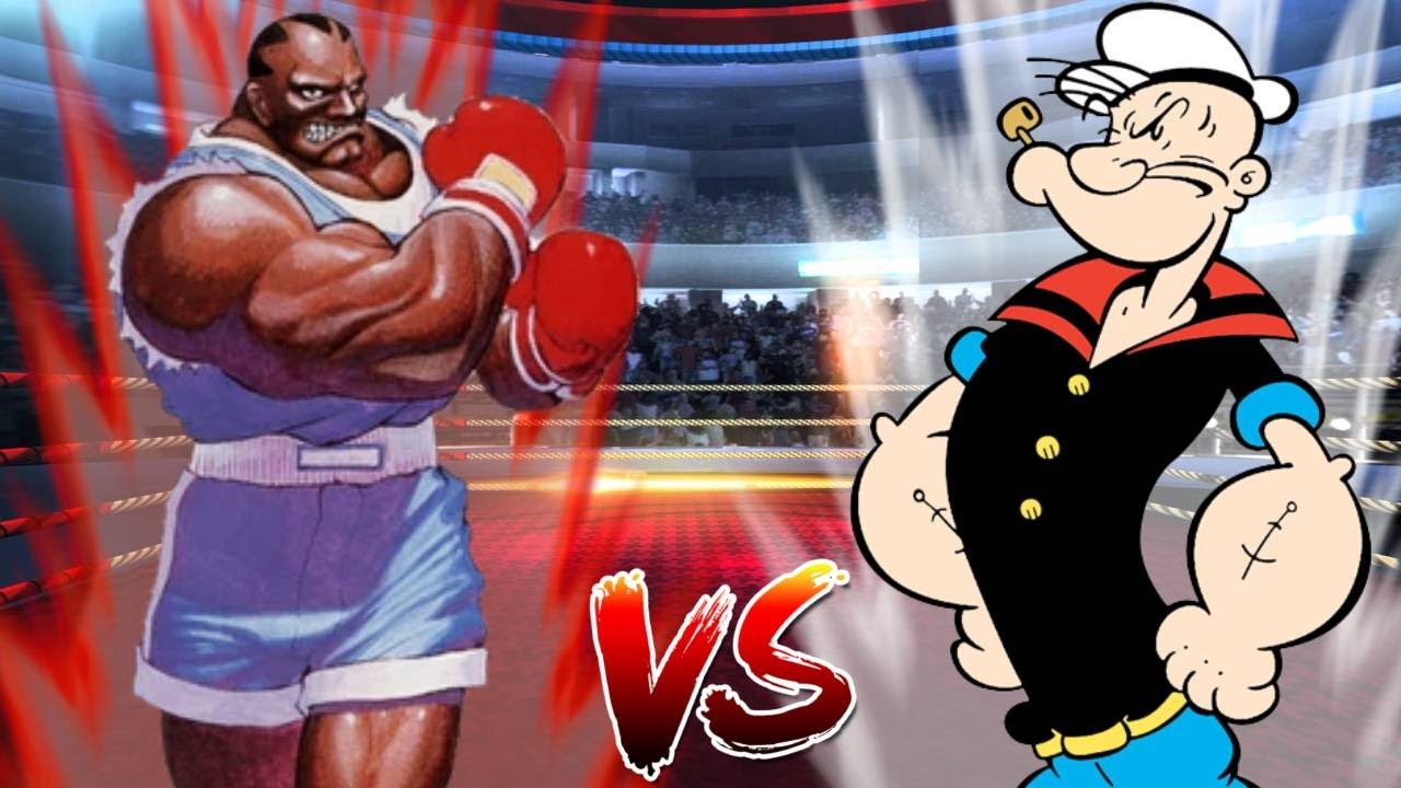 Balrog vs Popeye - Ultimate Battle of Strengh 💪💪🔥🔥#balrog #popeye # ...