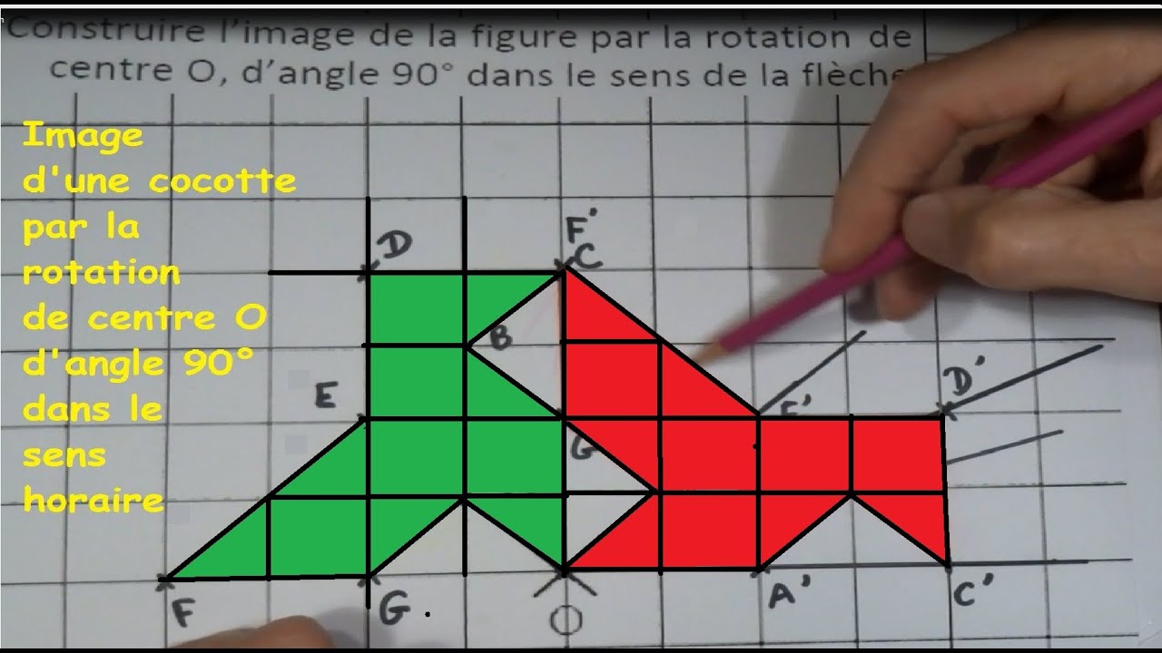 Construire L image D une Figure Par Une Rotation De Centre O D angle 90