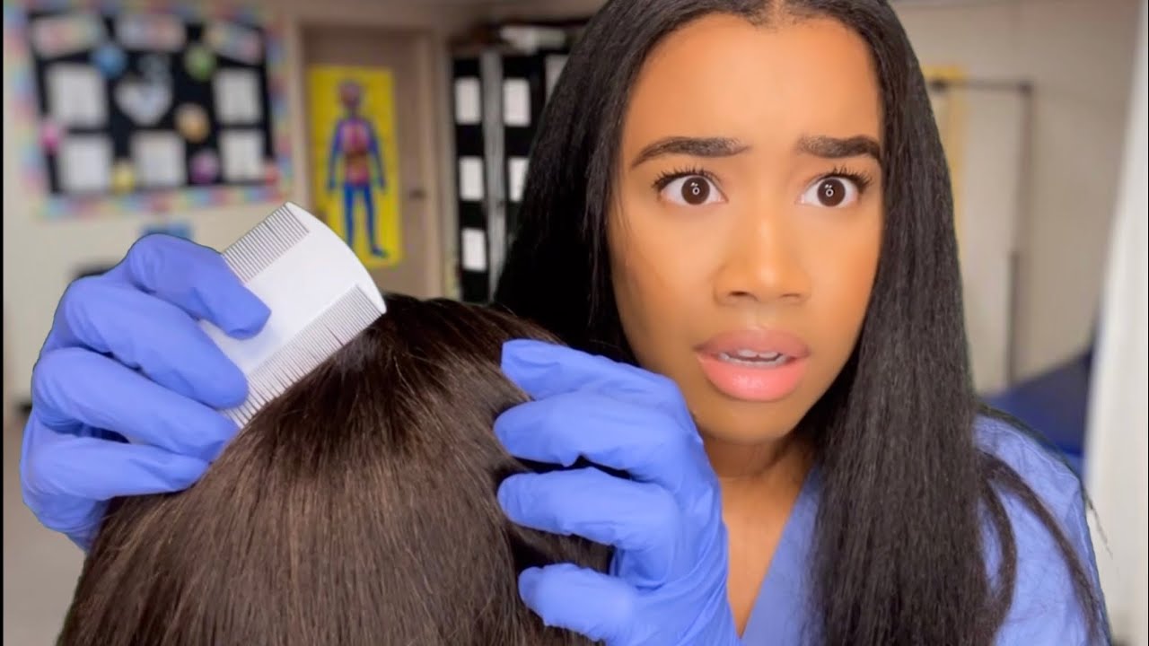 ASMR School Nurse Lice Check Role-play (You’re Infested!!)🪲🔦 Lice Check ...