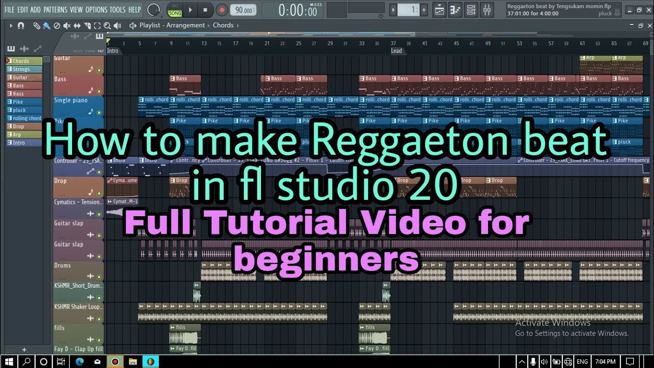 Reggaeton beat Tutorial Video (In fl studio 20) - YouTube