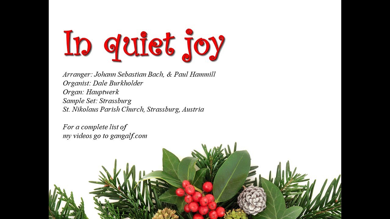 In quiet joy (Bach/Hamil) - YouTube