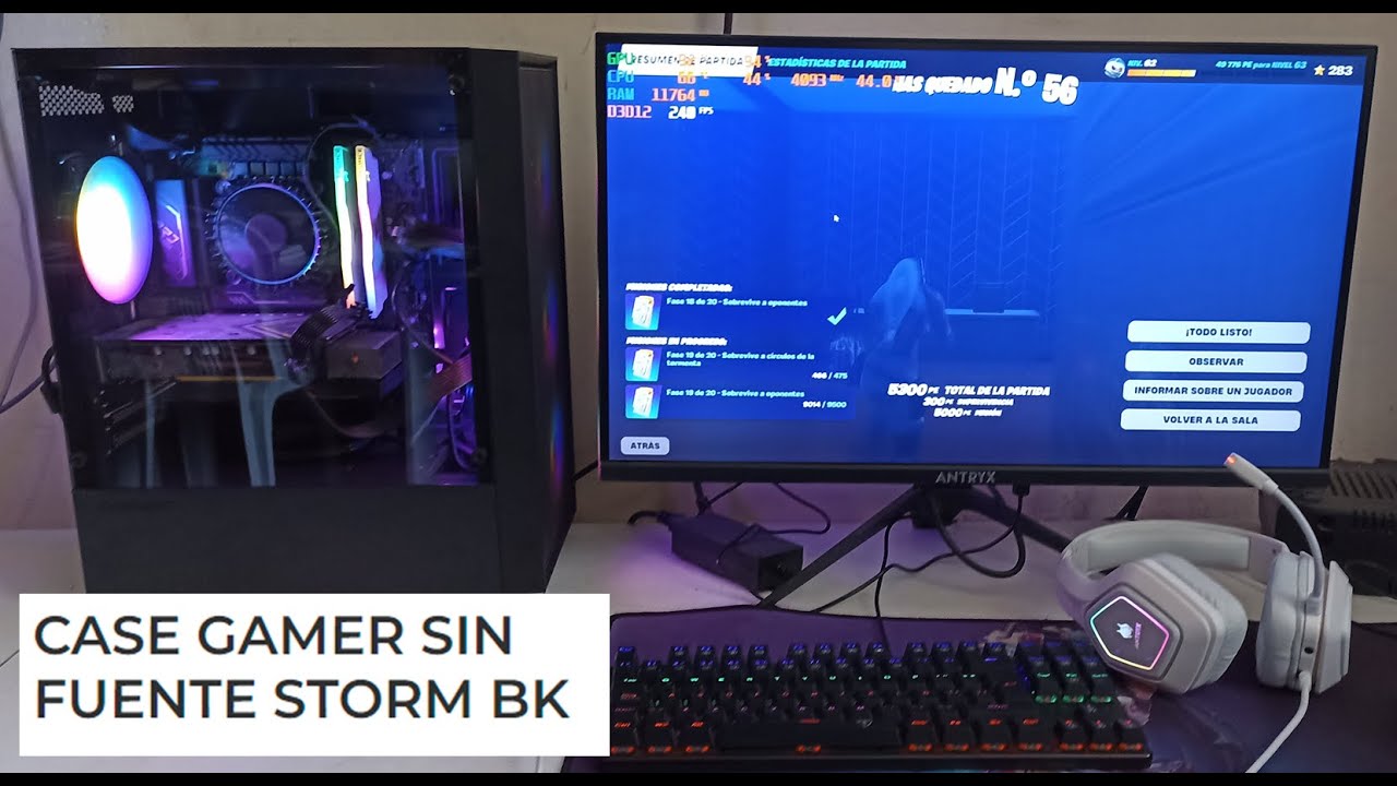 CASE GAMING GAMEMAX STORM BK MALLA - YouTube
