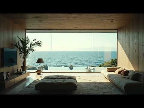 Seaside Window Serenity – 4K Natural Sound  Ventana al Mar Sereno – Sonido Real 4K  No Music