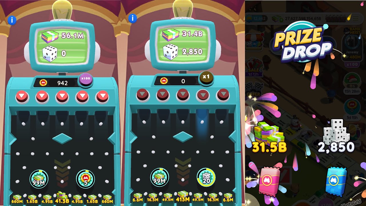 Monopoly go | 944 peg-e coin | x100 prize drop |@monopolygo #gameplay ...