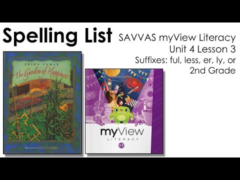 SAVVAS MyView Literacy Spelling List Unit 4 Lesson 3 -2nd Grade - YouTube