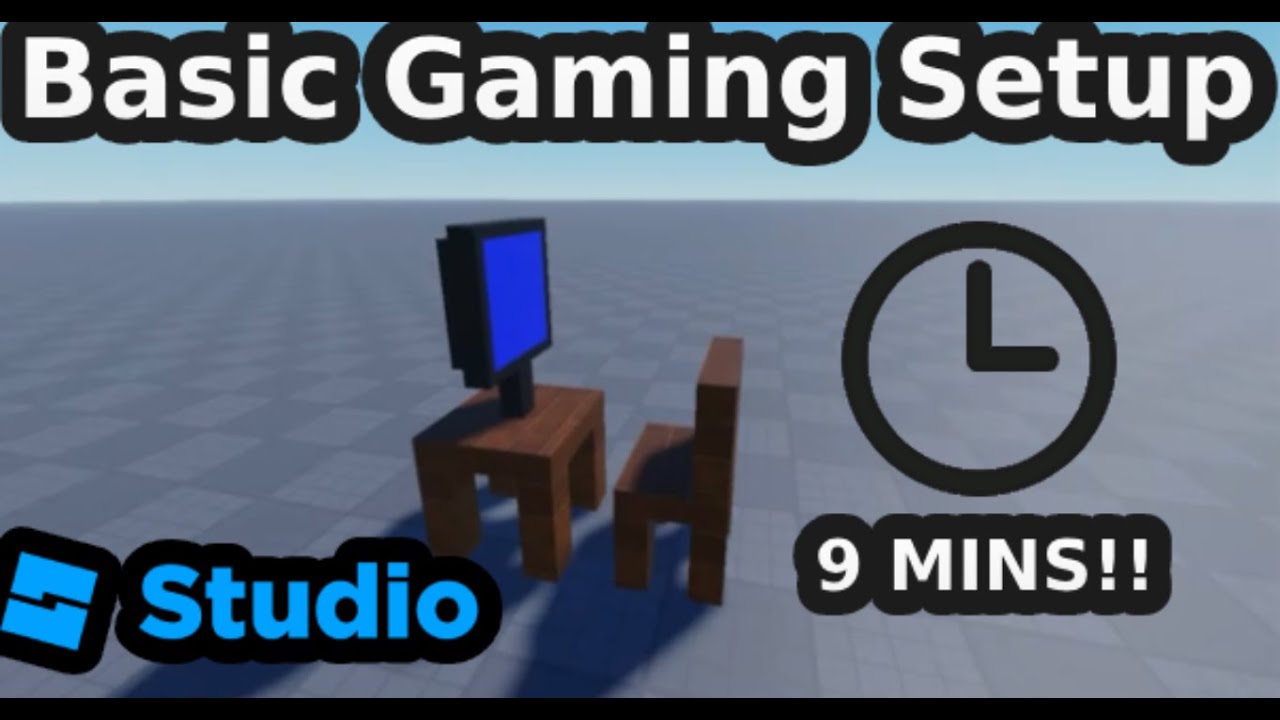 BASIC GAMING SETUP SPEEDBUILD!! (ROBLOX STUDIO) - YouTube