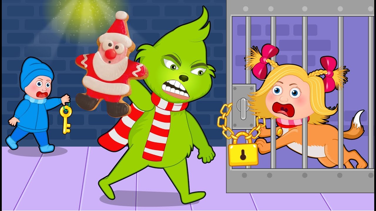 The Grinch Crying in Prison 💖 The Grinch Babysitter Showdown💖 Cartoon ...