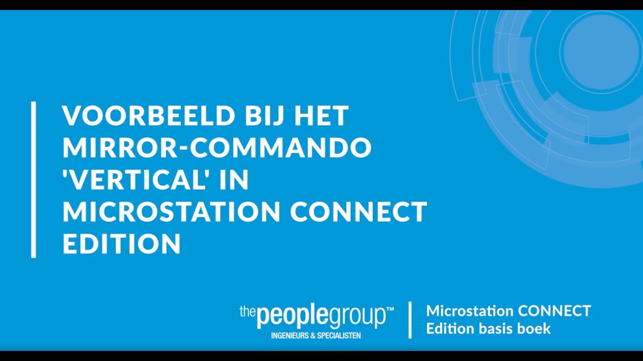 Voorbeeld bij het Mirror-commando 'Vertical' in MicroStation CONNECT ...