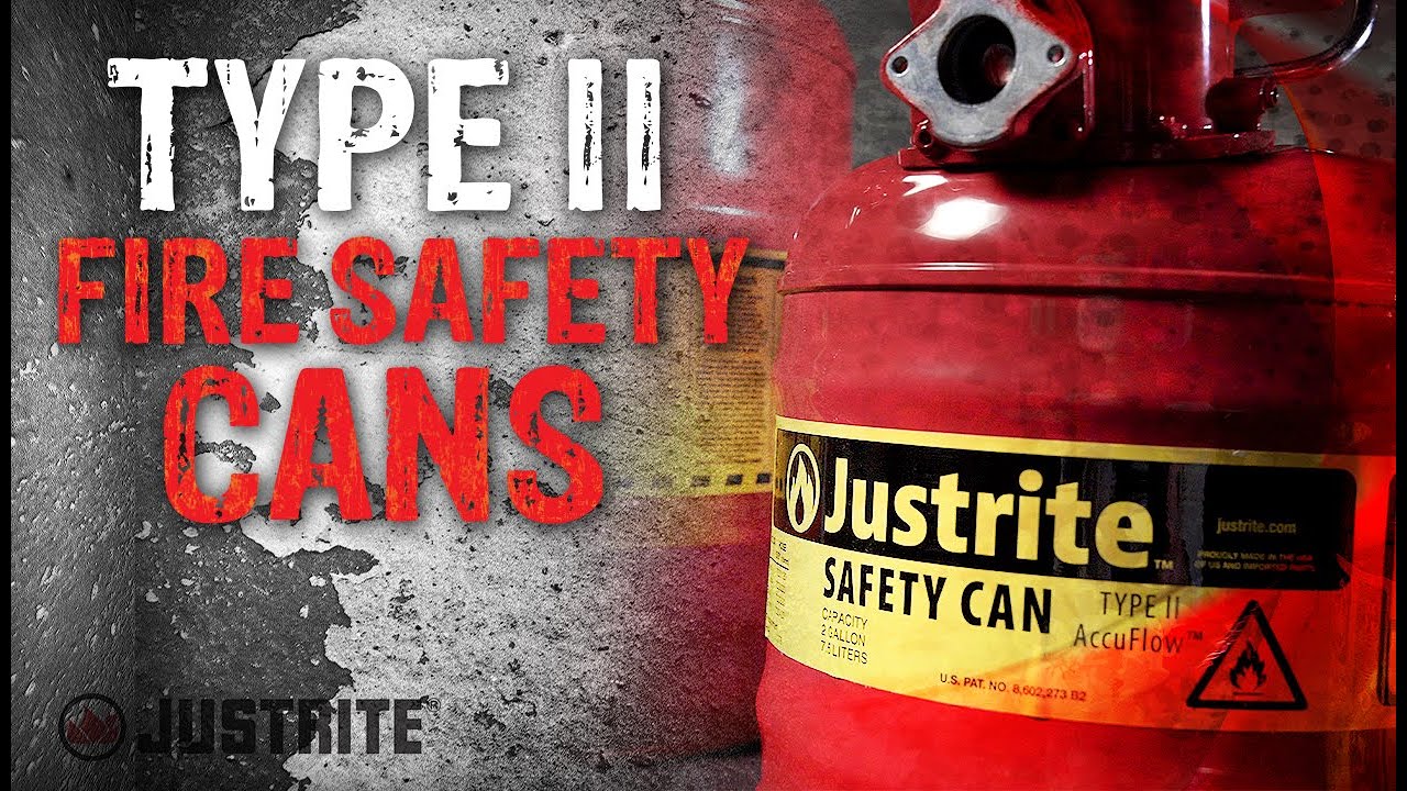 Type II Fire Safety Cans from Justrite - YouTube