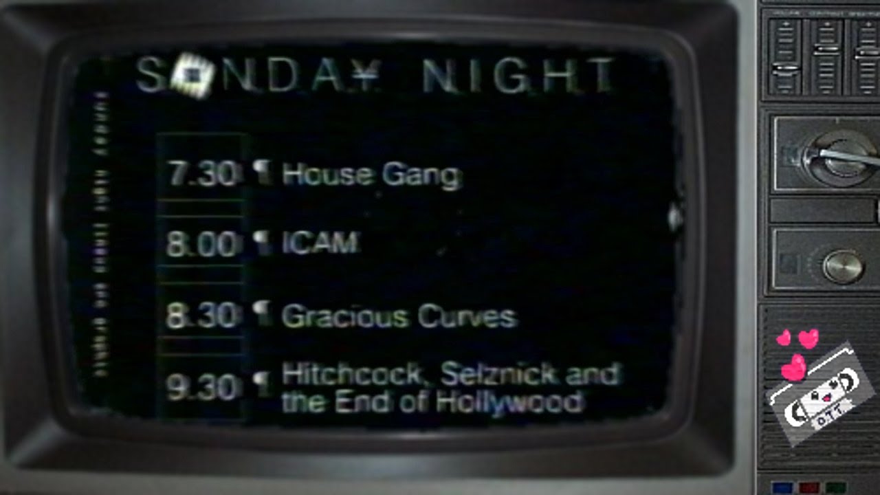 Sunday Night - House Gang, ICAM, Gracious Curves, Hitchcock Selznick The End Of Hollywood Promo ...