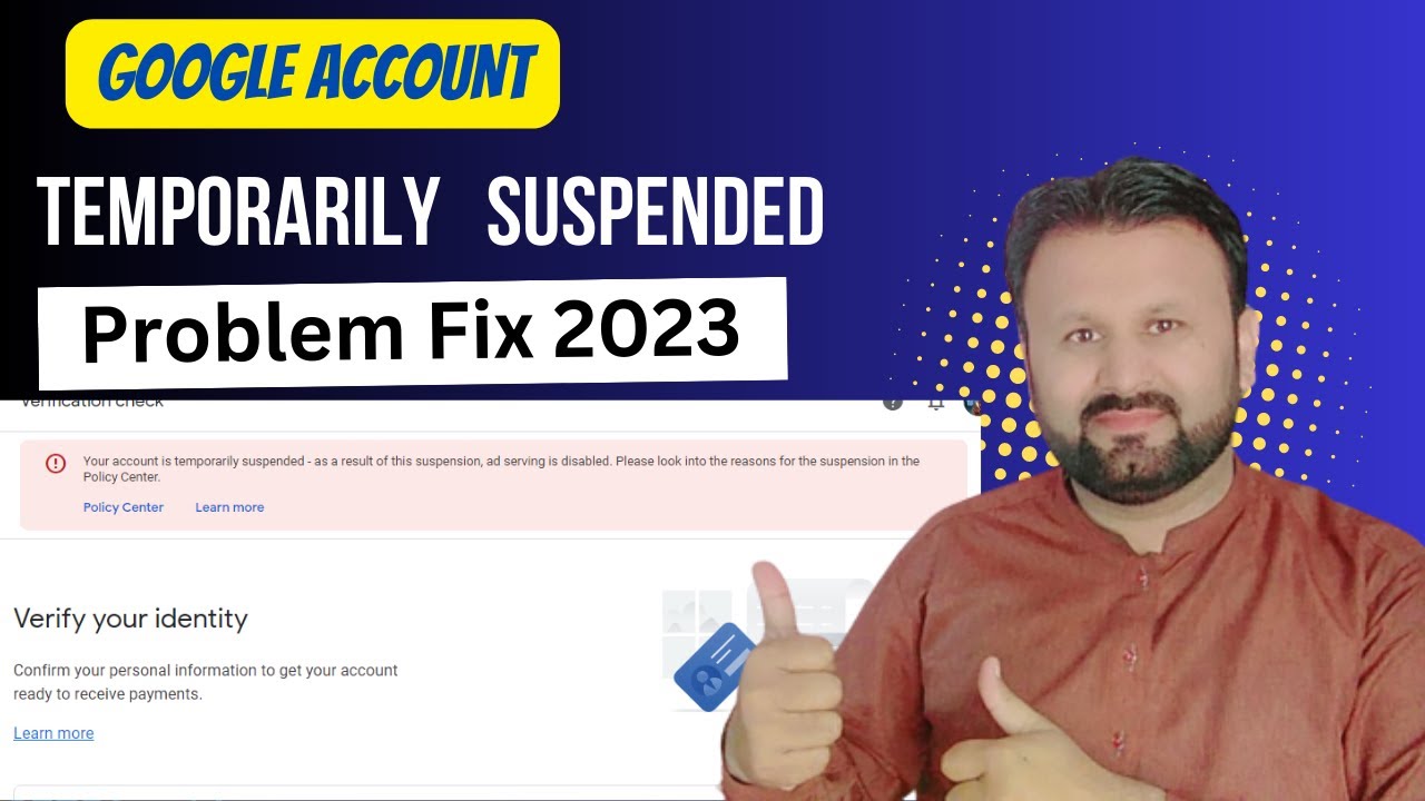 Your account is temporarily suspended | AdSense Temporarily Suspend ...