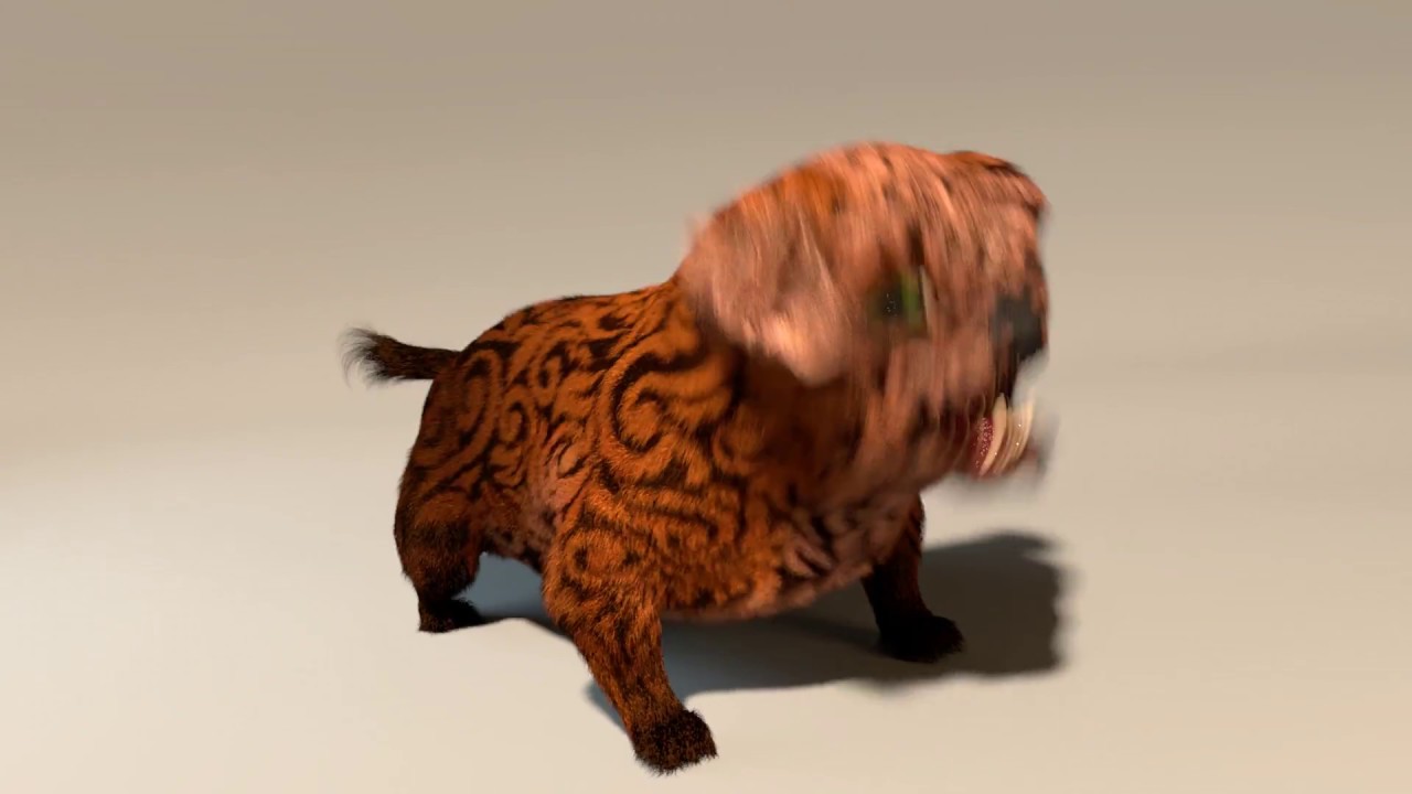 Dog fur simulation - YouTube