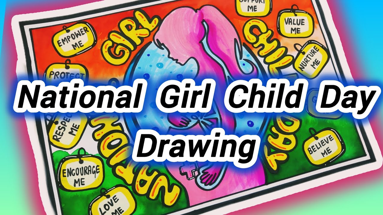 Girl Child Day Drawing | Beti Bachao Beti Padhao Poster | Girl Child ...