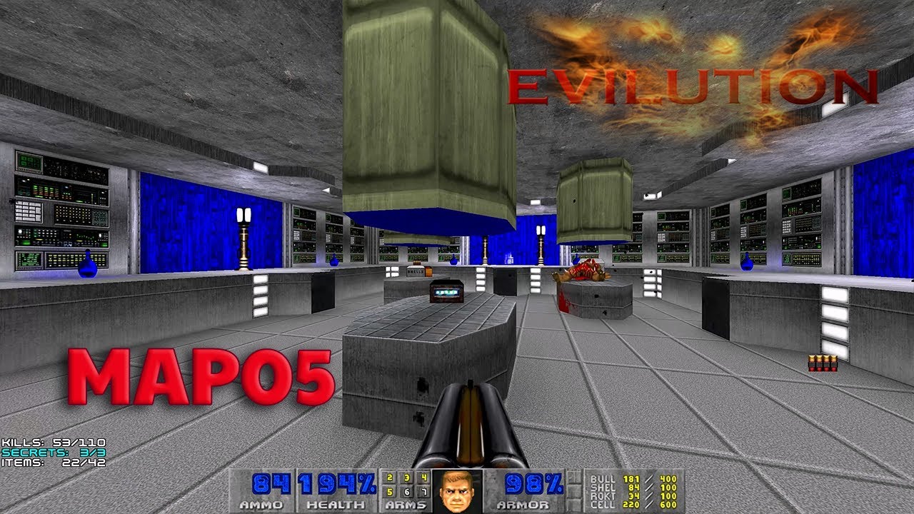 Final Doom: TNT: Evilution 🔵 MAP05: Hanger 🔵 100% Playthrough - YouTube