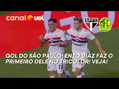 É GOL DO SÃO PAULO!! ENZO DÍAZ MARCA O PRIMEIRO DELE PELO TRICOLOR E AUMENTA A VANTAGEM! VEJA!