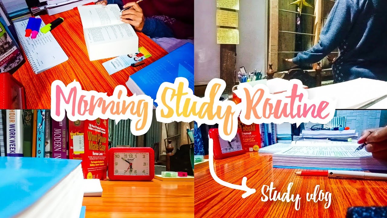 Study vlog | Productive Morning Study Routine🌱 - YouTube