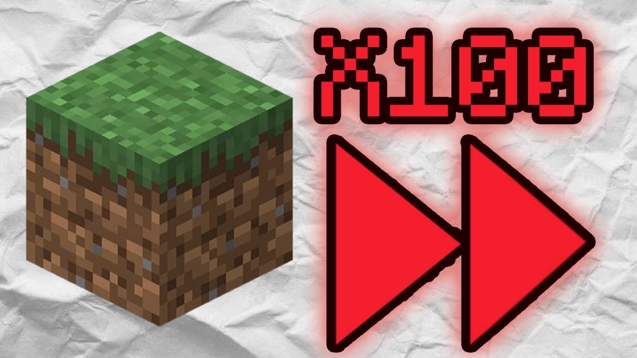 Minecraft but EVERYTHING is 100X FASTER - YouTube