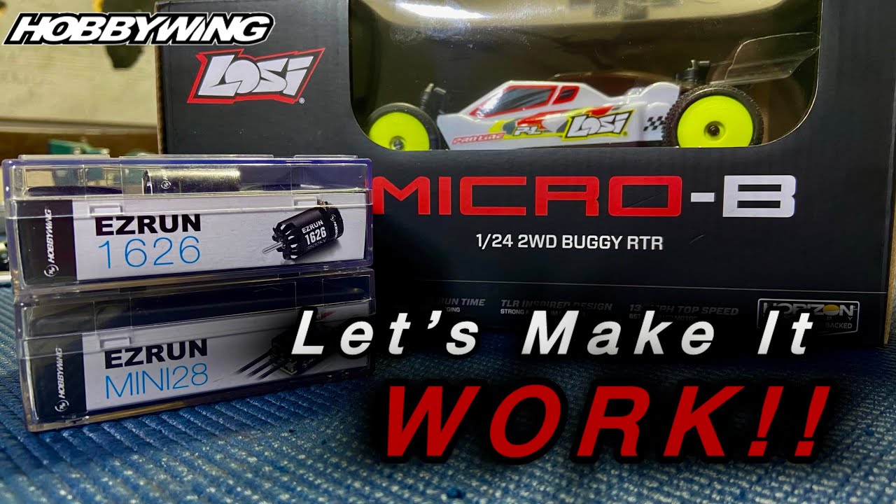 Losi Micro-B Mini 28 Combo installed. - YouTube