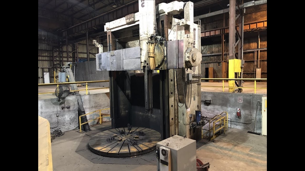 Gray 144" Dual Ram CNC Vertical Boring Mill - YouTube