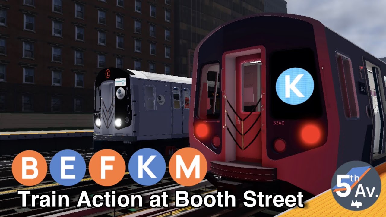 PTA Subway | B/E/F/K/M Train Action at Booth Street (Weekend Service ...