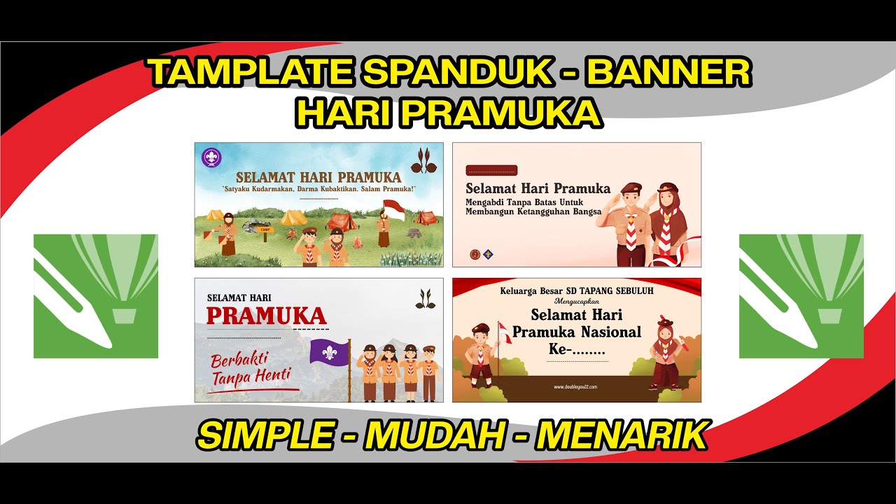 TUTORIAL Desain Spanduk / Banner HARI PRAMUKA - Coreldraw - # ...