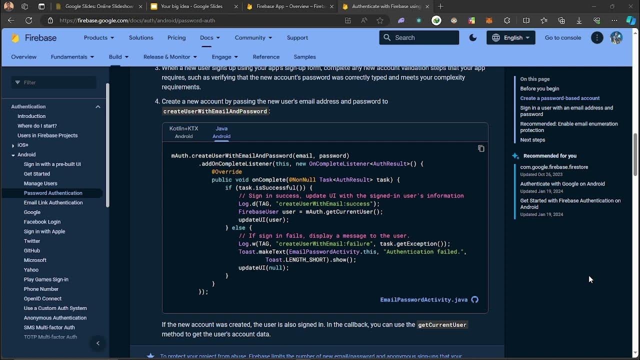 Implementing Firebase Signup for the Kivy Firebase Android App Signup Screen - YouTube