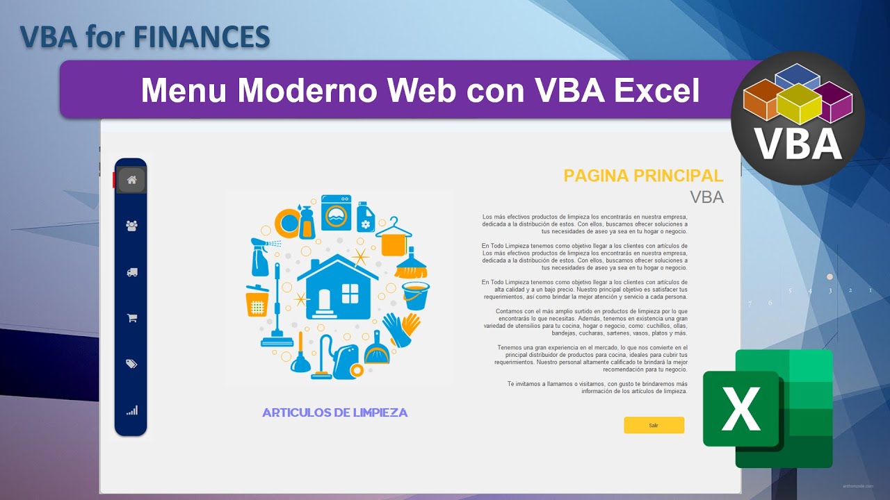 Menu Web Con Vba Excel Youtube