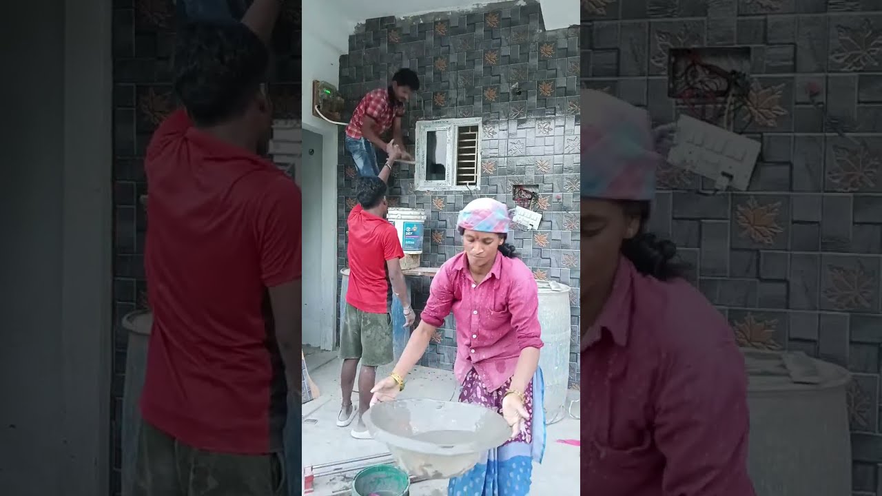 Tiles work, - YouTube
