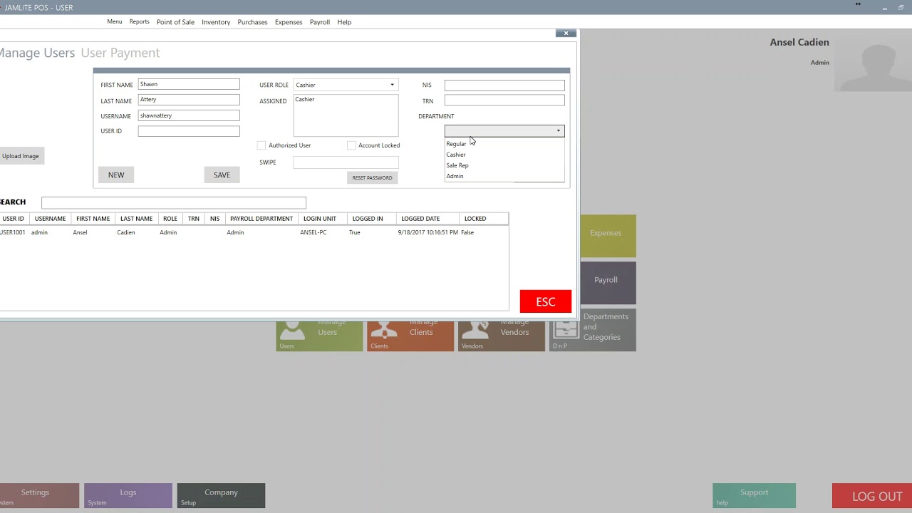 Jamlite POS | Add a New User - YouTube