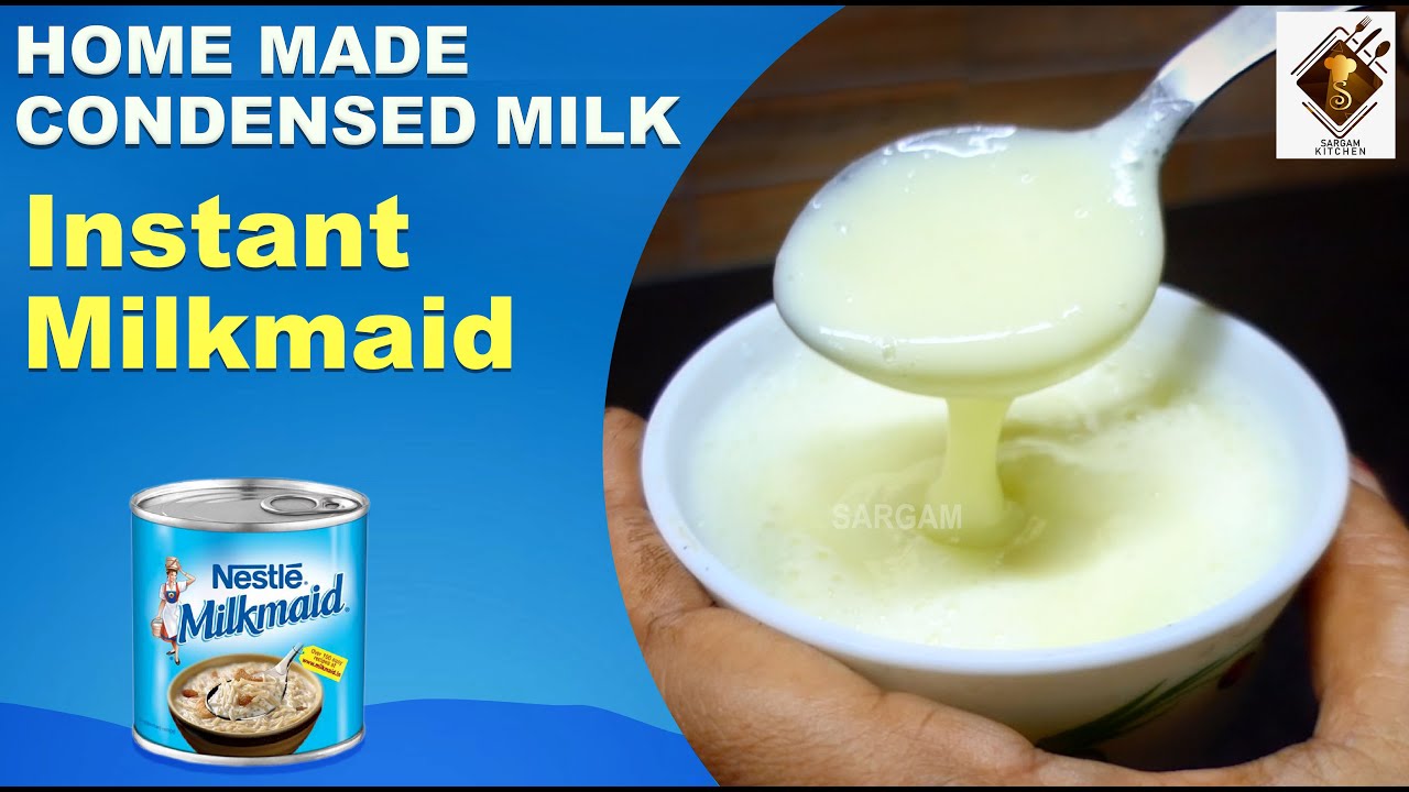 Home Made Condensed Milk | Instant Milkmaid | How to Make Condensed ...