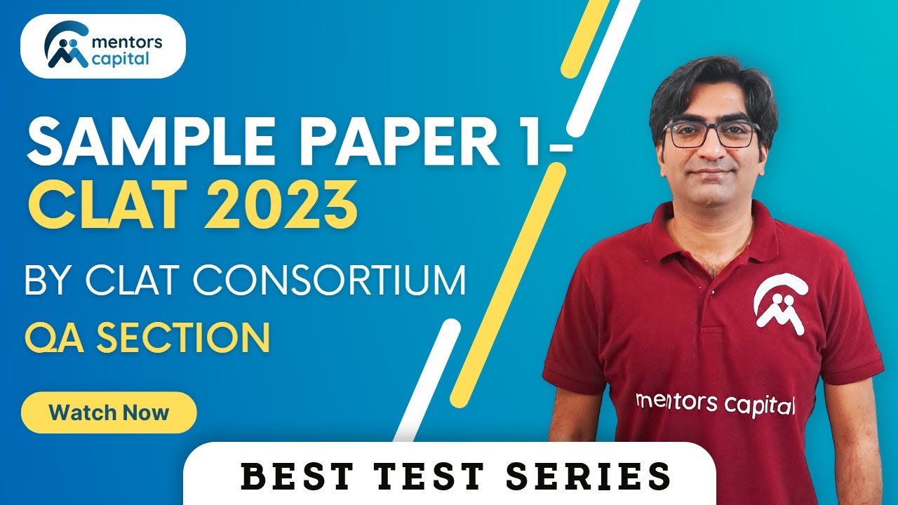 CLAT 2023 - Sample Paper 1 - Quantitative Aptitude - YouTube