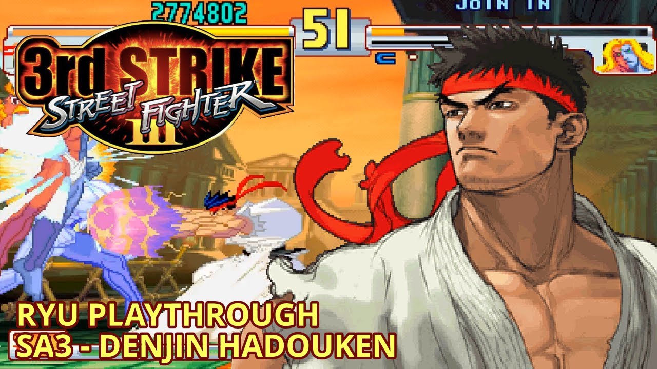 (Old) Ryu SA3 (Denjin Hadouken) Playthrough - Street Fighter 3 Third ...