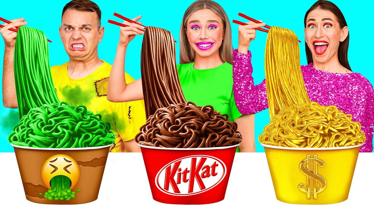 Reich vs Pleite vs Giga Reich Essen Challenge | Lustige Momente von BaRaDa Challenge - YouTube